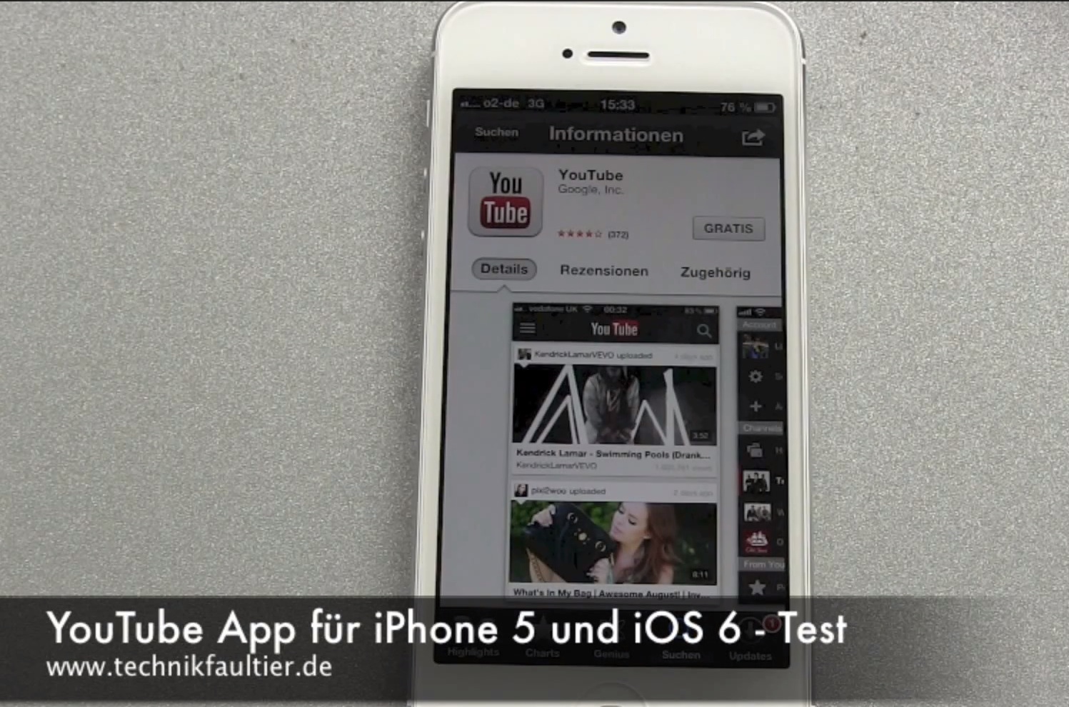 YouTube App iOS6 iPhone5 – Technikfaultier