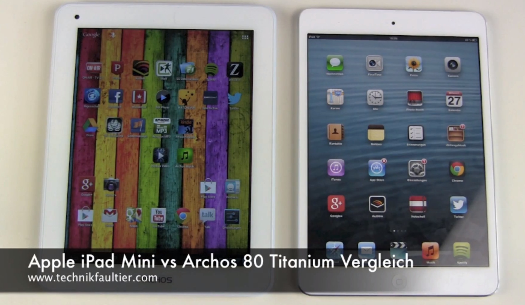 Apple iPad Mini vs Archos 80 Titanium Vergleich – Technikfaultier